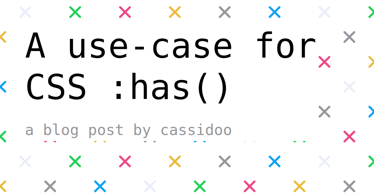 A use-case for CSS :has()