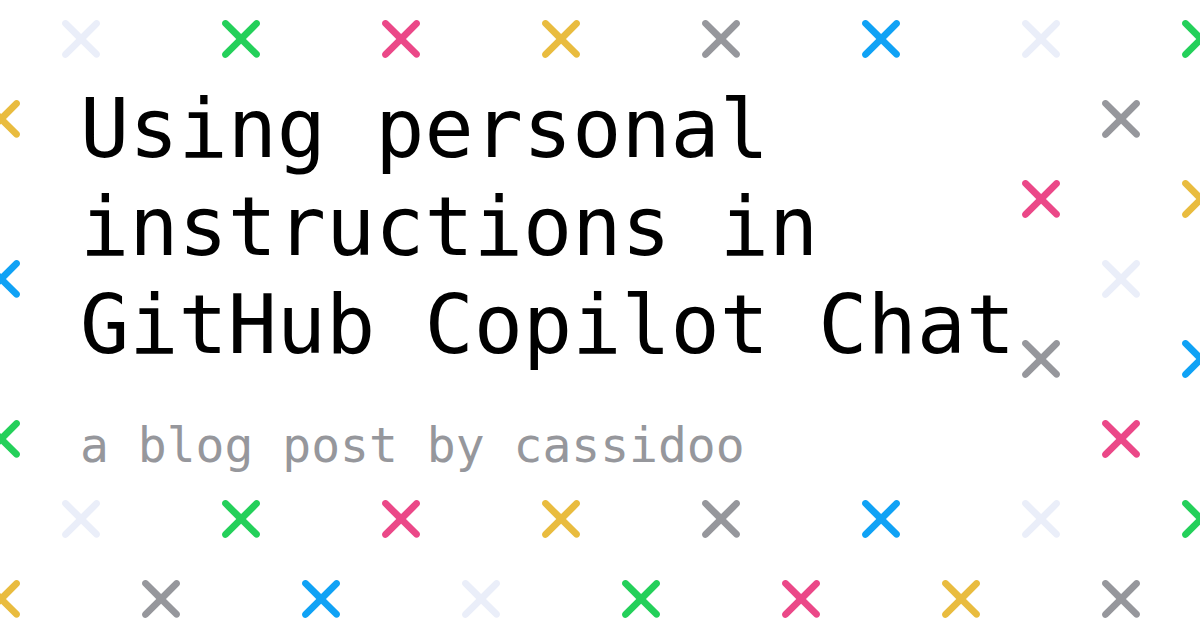 Using personal instructions in GitHub Copilot Chat