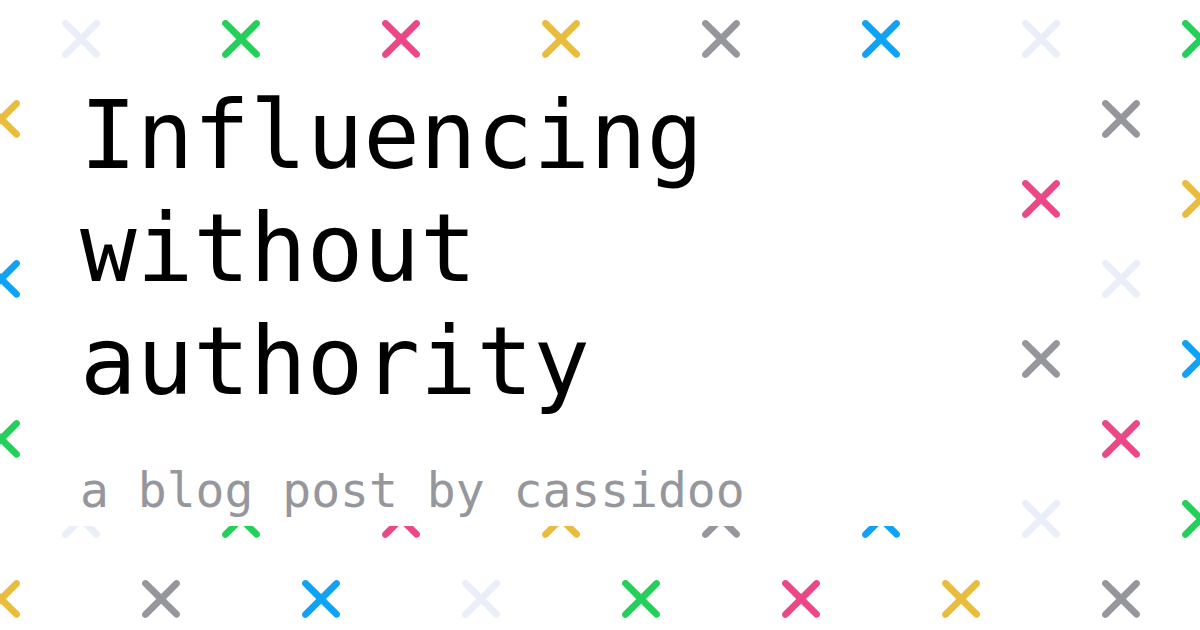 Influencing without authority