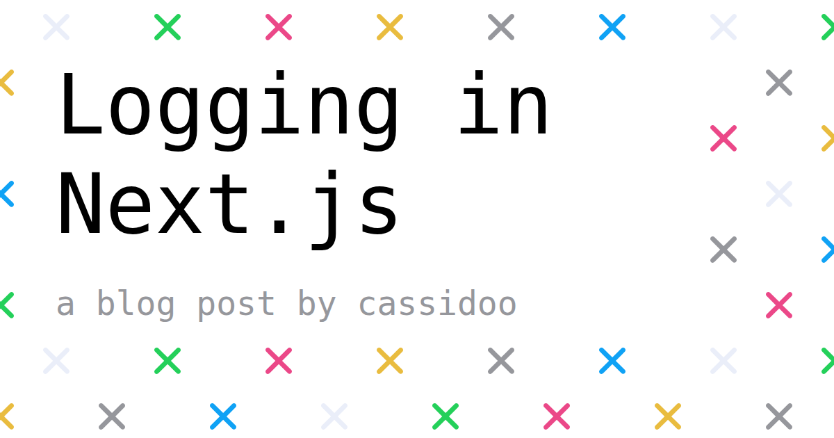 Logging in Next.js